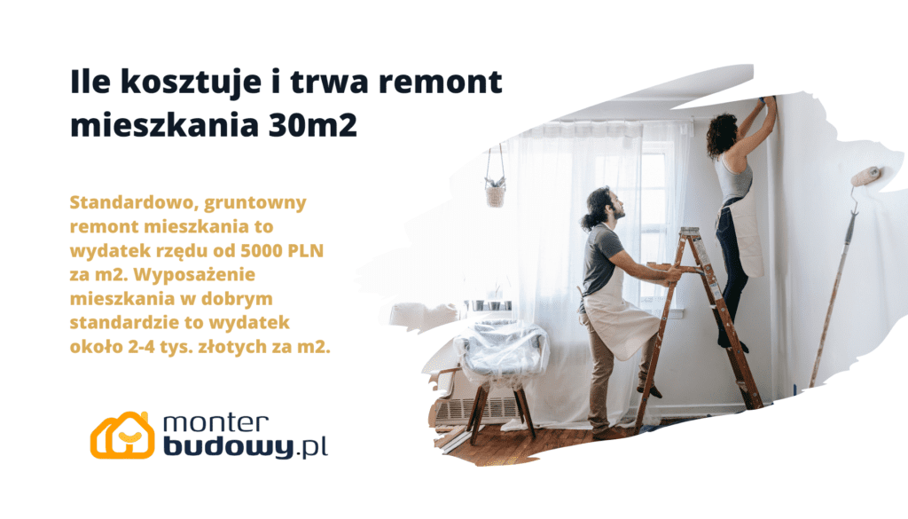 Ile kosztuje i trwa remont mieszkania 30m2? Generalny, deweloperski